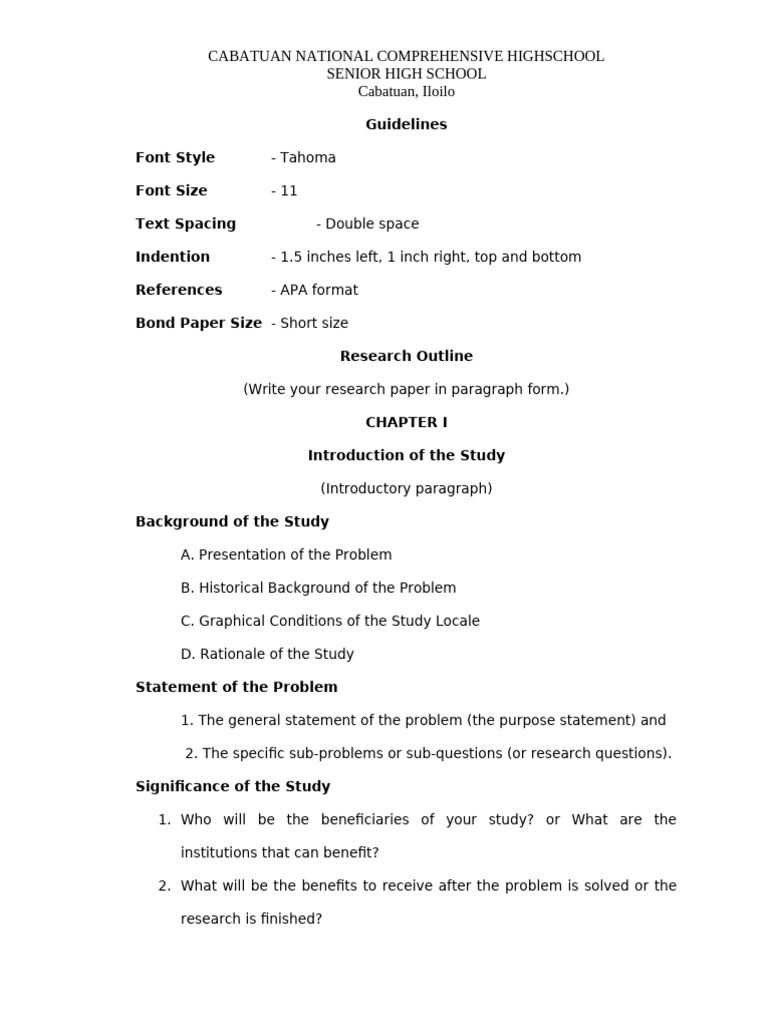 Research-Format-for-Qualitative | PDF | Sampling (Statistics) | Paragraph