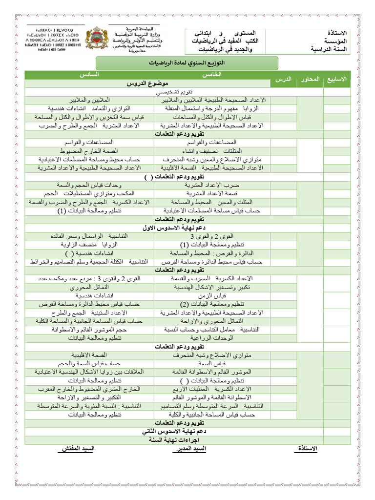 TAWZI3 MATH 5+6 | PDF
