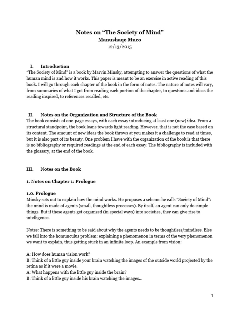 Society of Mind Review | PDF | Liberal Arts Education | Mental Processes