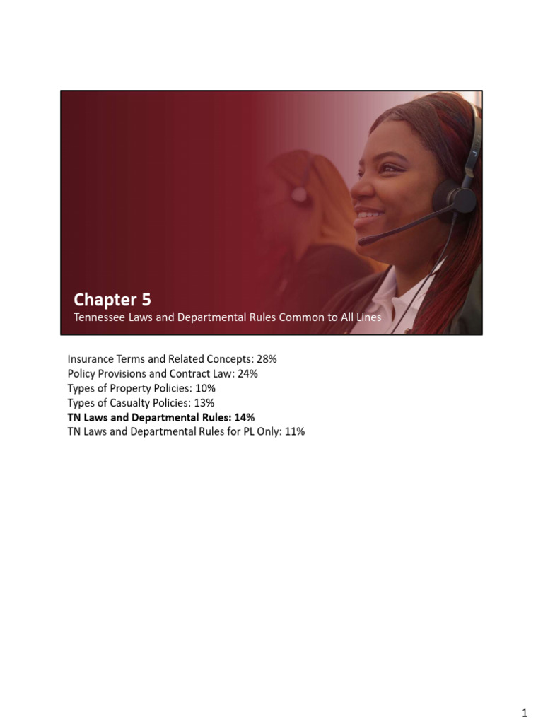 Tennessee Insurance Laws Guide | PDF | Insurance | License