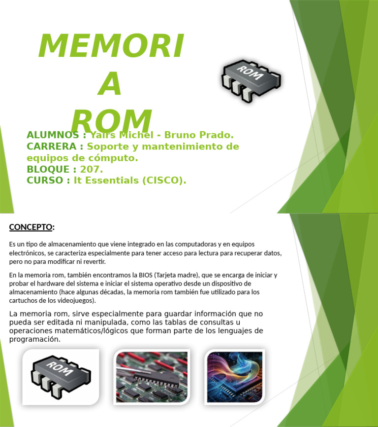 Concepto y Funciones de la Memoria ROM | PDF | Informática