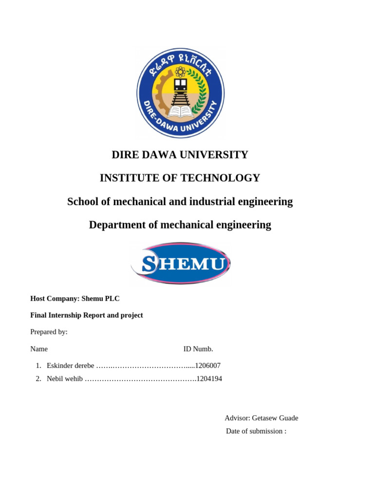 internship shemu | PDF | Sodium Hydroxide | Clothes Dryer