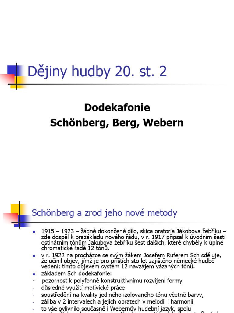 Dějiny Hudby - Dodekafonie | PDF
