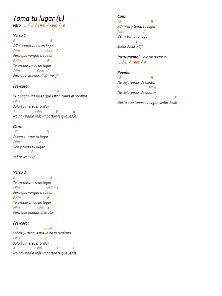 Toma Tu Lugar | PDF