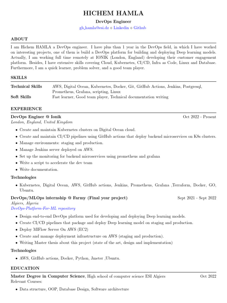 DevOps Engineer Profile | PDF | Amazon Web Services | Free Software
