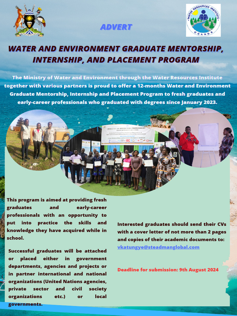 Advert For Water and Environment Graduate Mentorship, Internship, and ...