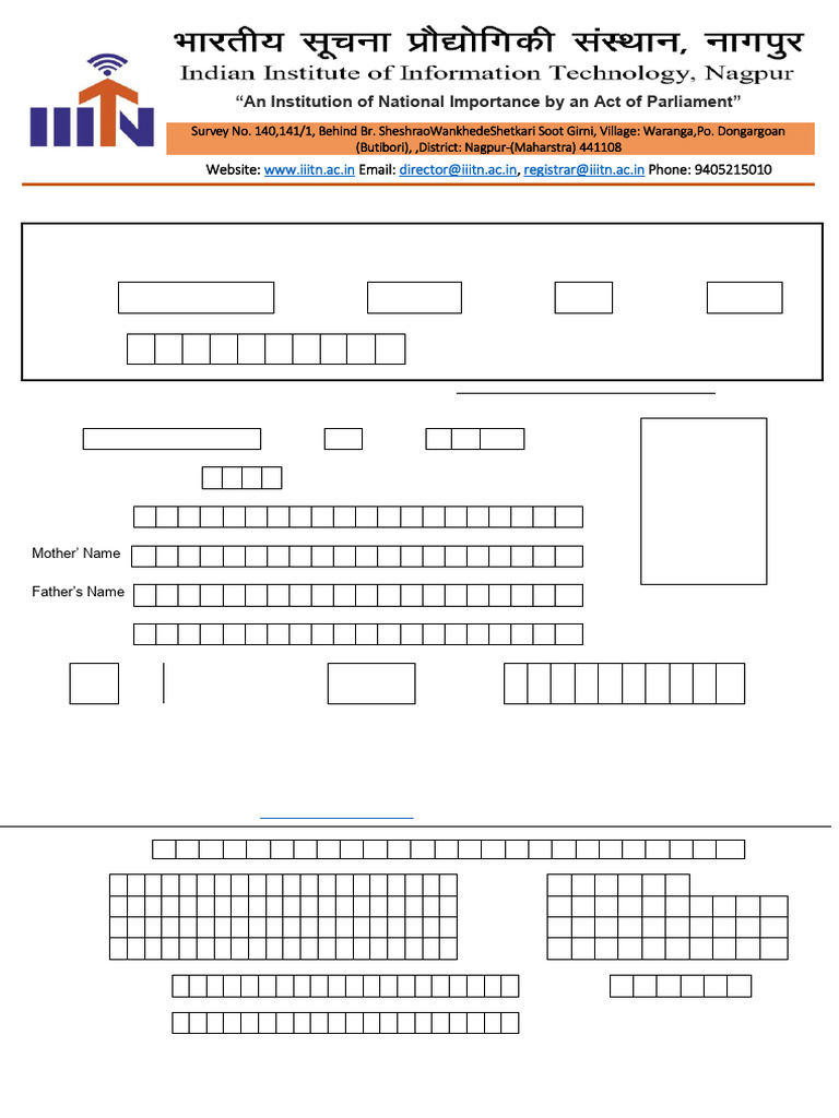 Hostel Admission Form & Undertaking 2024-25 - 2nd To 4th Year | PDF