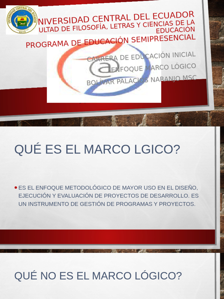 Enfoque del Marco Lógico en Proyectos | PDF