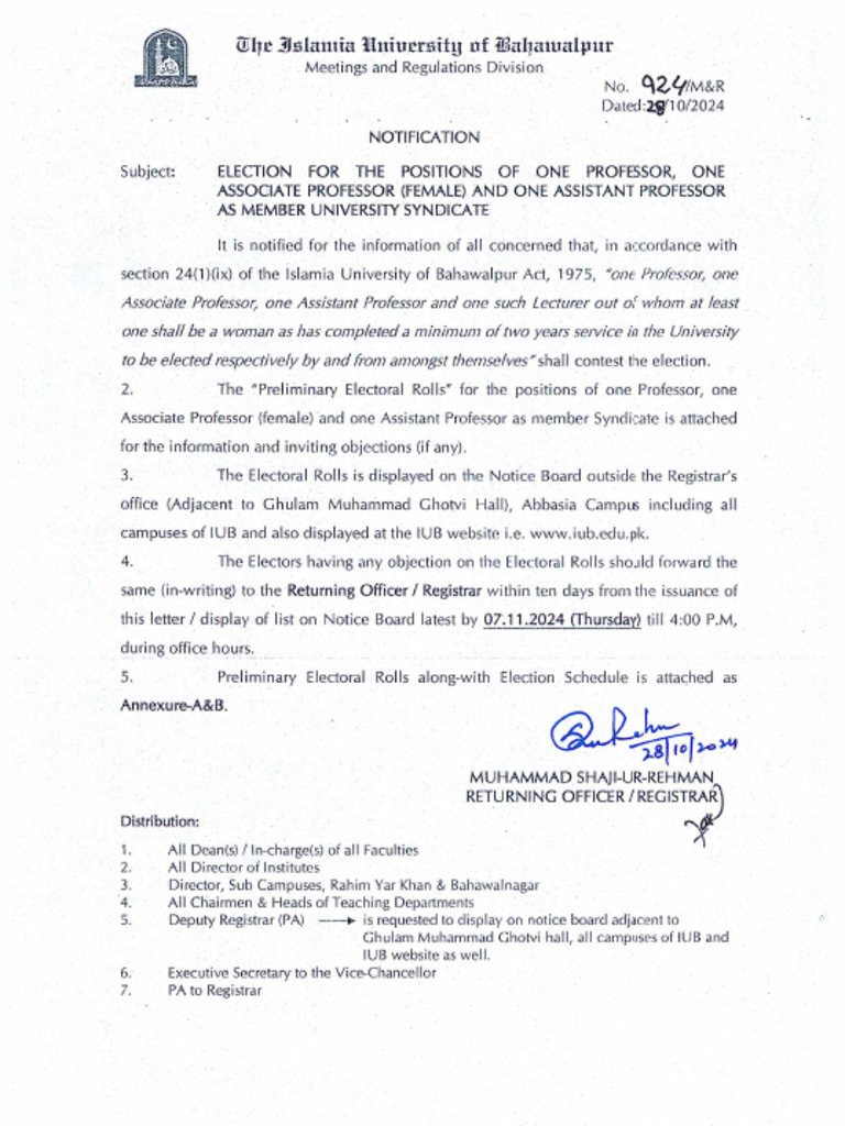 1730096298 Notification and Election Schedule | PDF