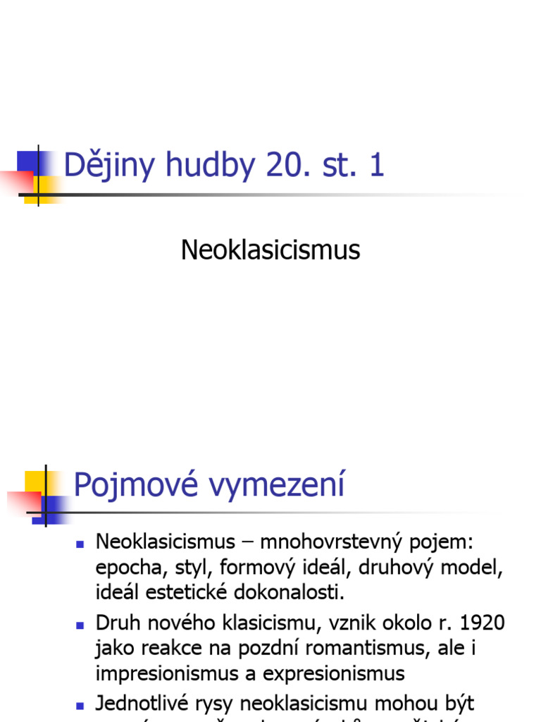 Dějiny Hudby - Neoklasicismus | PDF