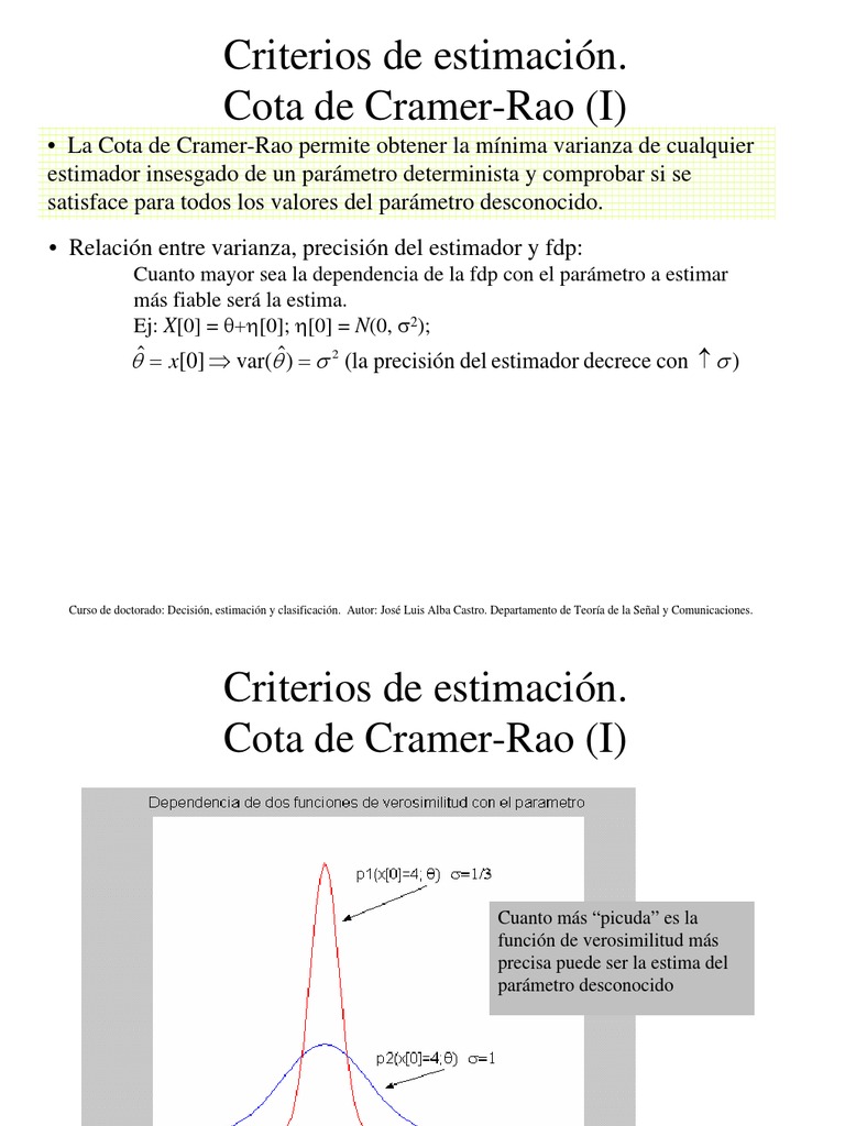 Cota Cramer-Rao | PDF | Estimador | Integral