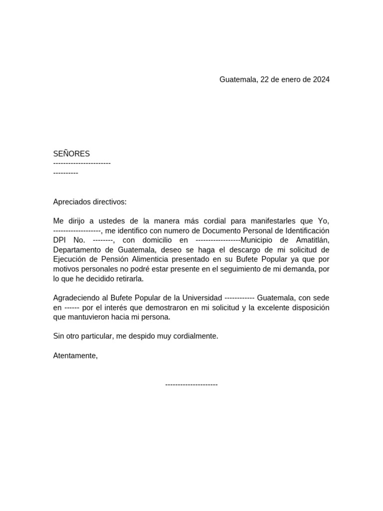 Carta de Descargo | PDF