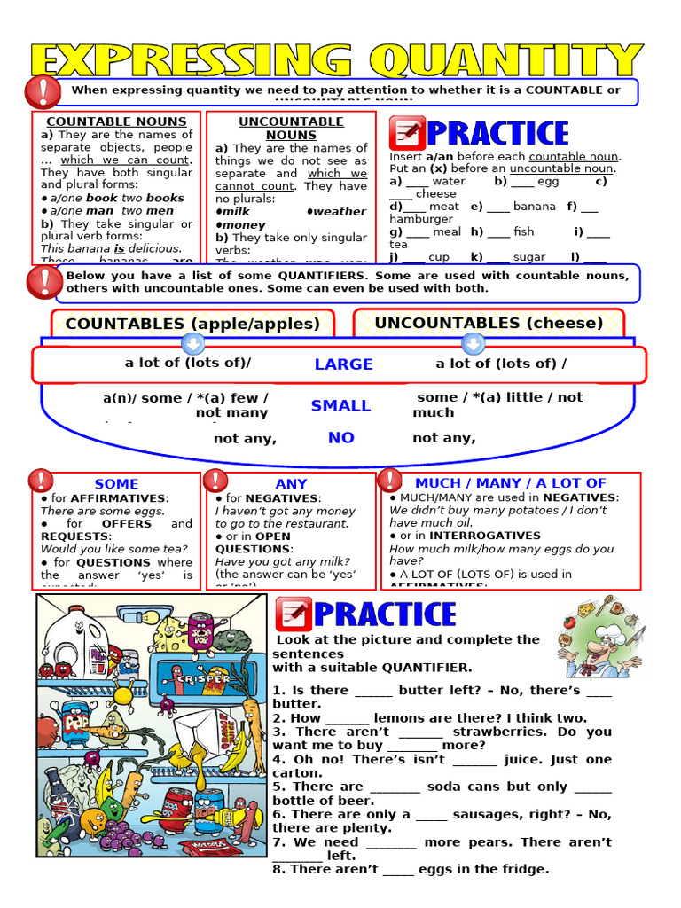 QUANTIFIERS 4T | PDF | Plural | Grammatical Number