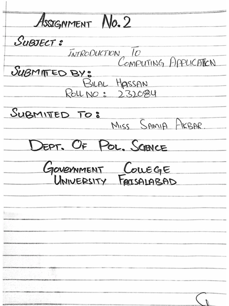 Bilal Hassan (232084) | PDF