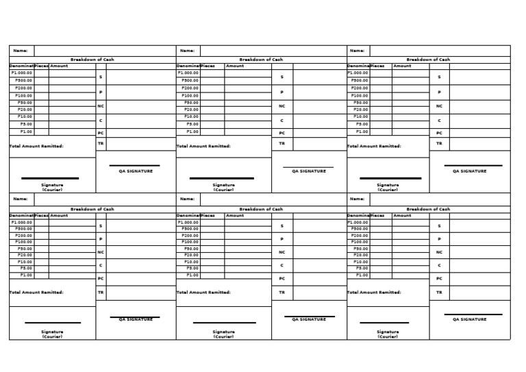 Denomination Form | PDF | Currency | Economy Of Asia
