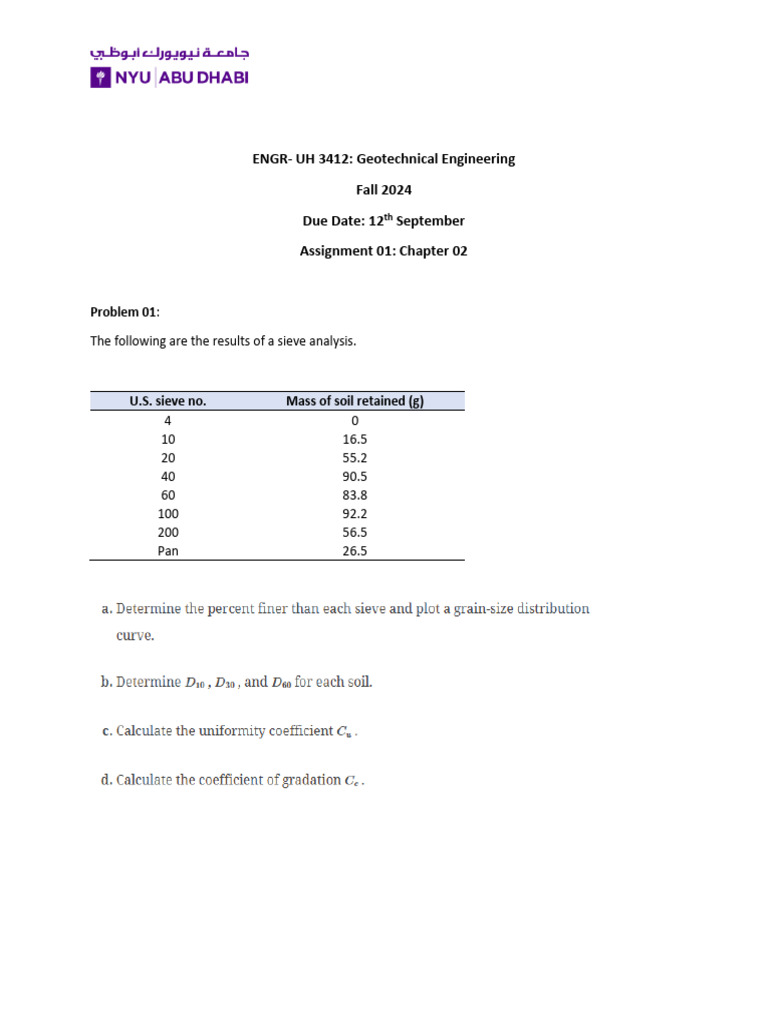 Assignment 01 - Problems | PDF