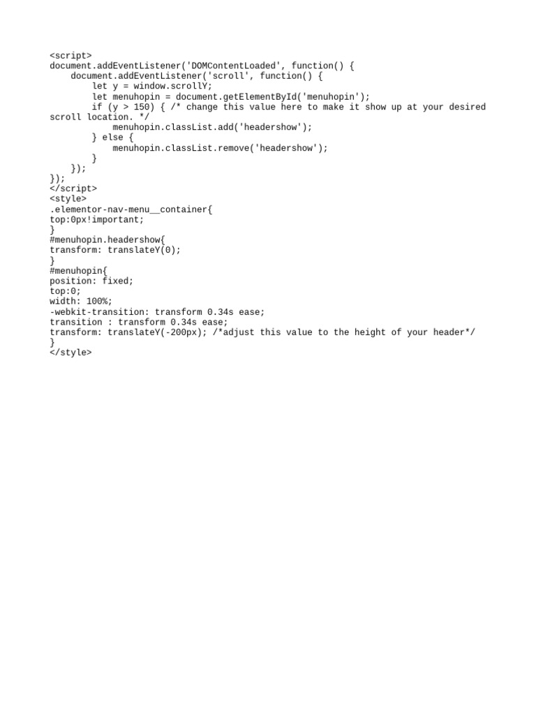 Change Header On Scroll | PDF | Technology & Engineering