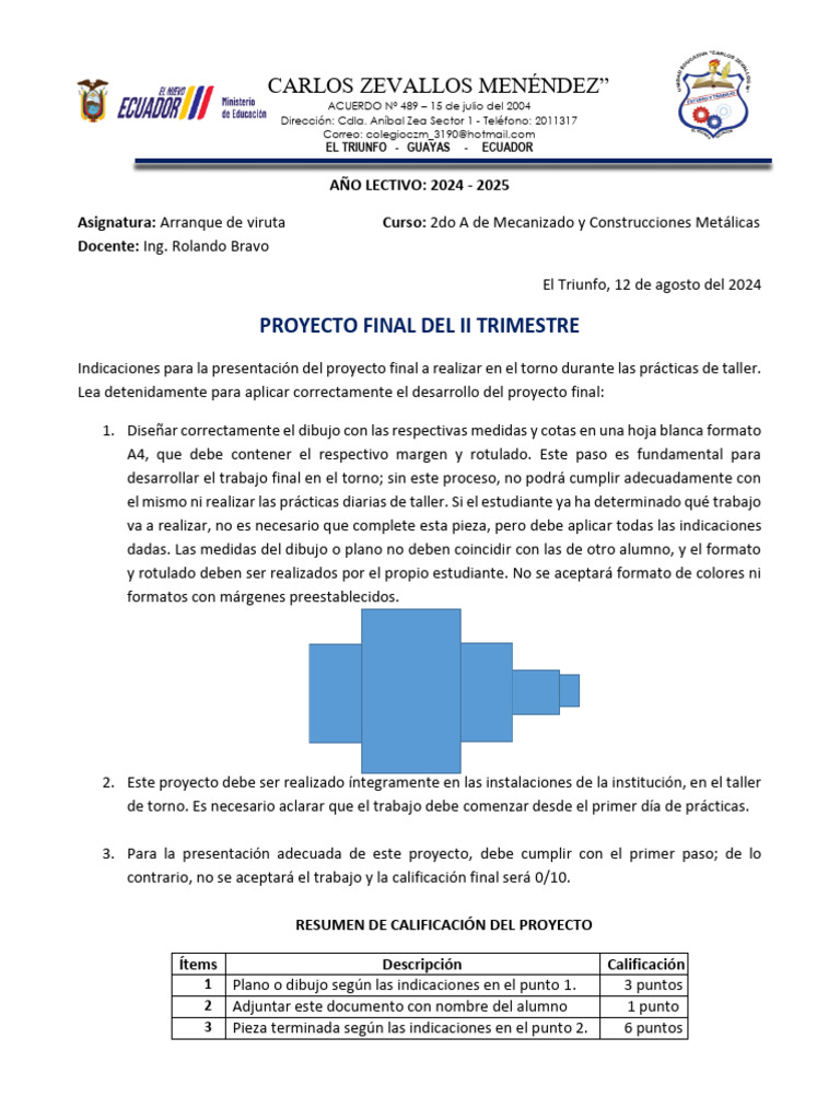 Proyecto II trimestre | PDF