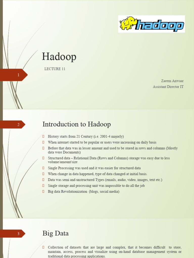 11 Lecture Pdf Apache Hadoop Computer Engineering 