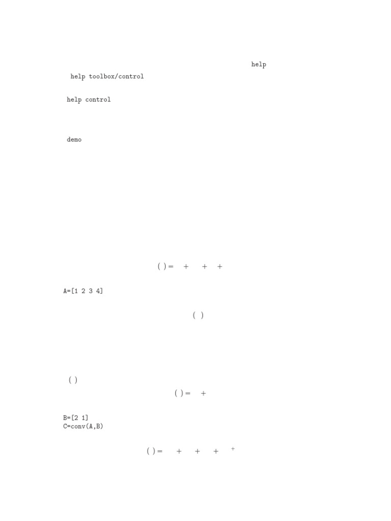 matlabhints | PDF | Linear Algebra | Algorithms