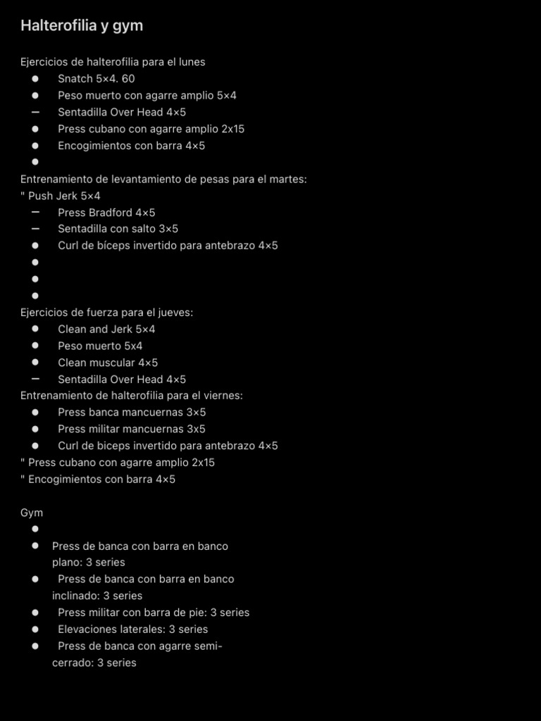 Halterofilia y gym | PDF
