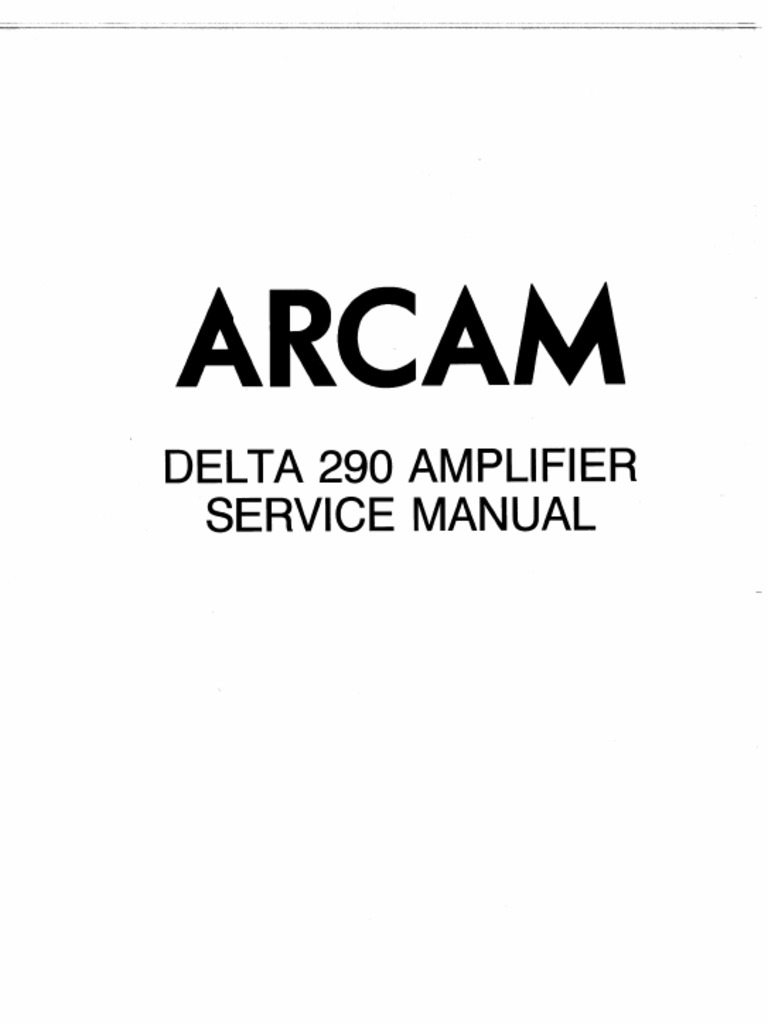 Arcam D290 Amp SM | PDF