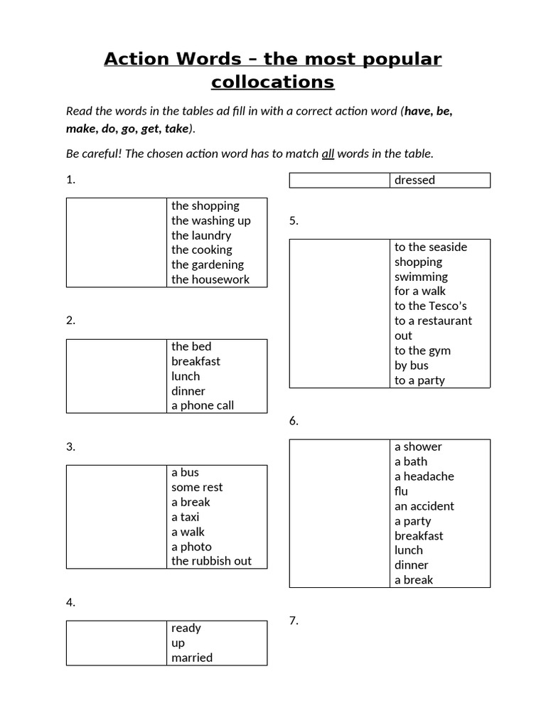 Action Words Fun Activities Games 25991 | PDF