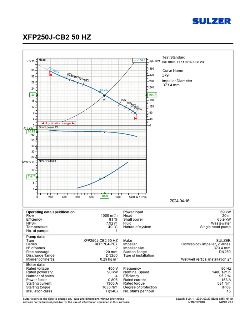 1000 M3.HR at 20 M - XFP 250J CB2 - PE 900-4 | PDF | Pump | Gas ...