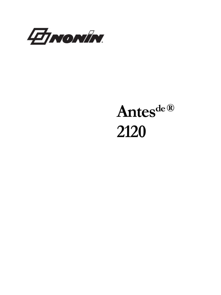 Manual MSV Nonin | PDF | Diodo emisor de luz | Presión sanguínea
