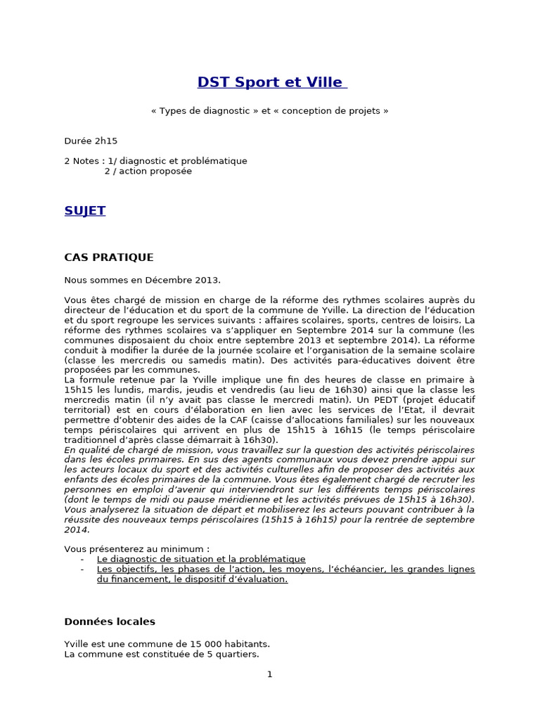 Réforme des rythmes scolaires à Yville | PDF | Sciences sociales