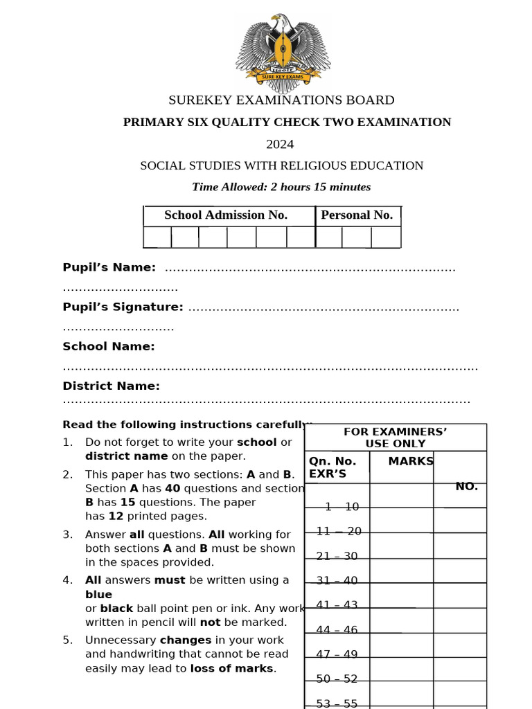 p.6 SST Quality Check 2 | PDF