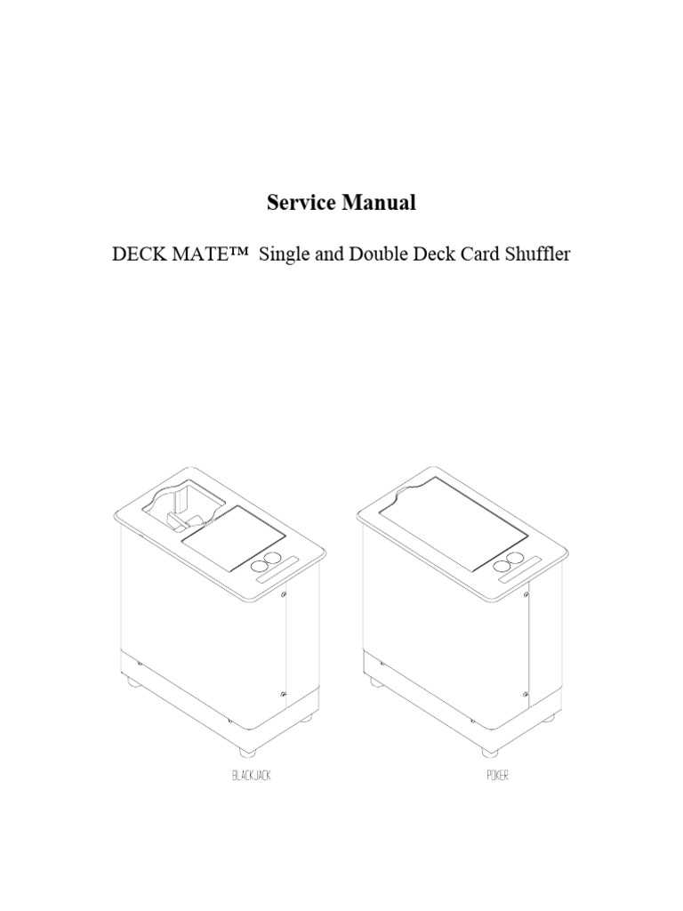 Deck Mate Service Manual | PDF | Card Games | Playing Cards