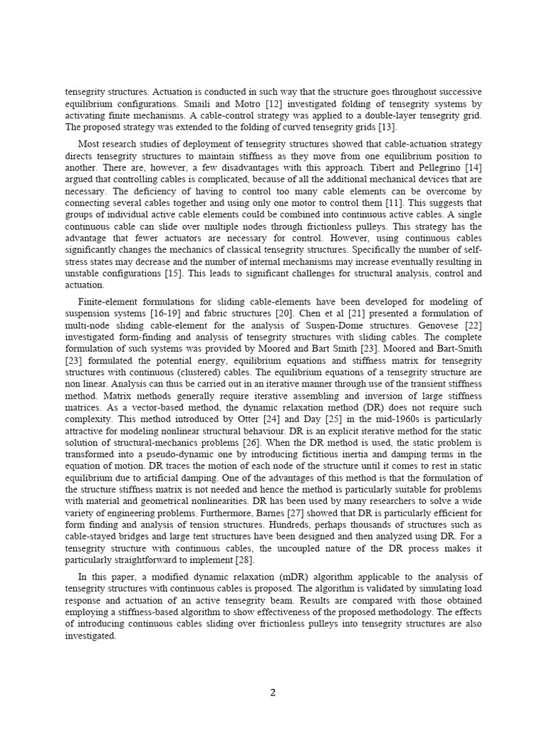 Modified Dynamic Relaxation for Tensegrity | PDF | Matrix (Mathematics ...