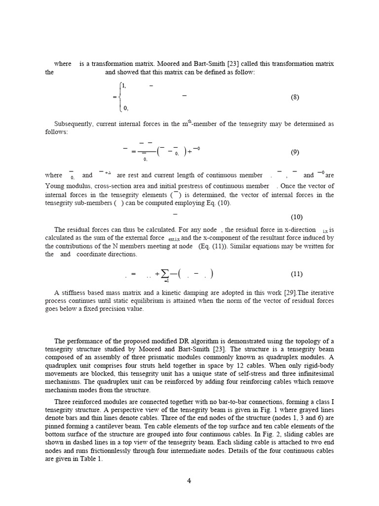 Active Tensegrity Structures 4 | PDF | Force | Matrix (Mathematics)