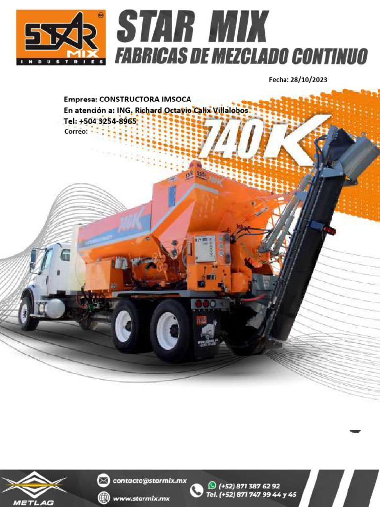 Star Mix 740 K Constructora Imsoca | PDF