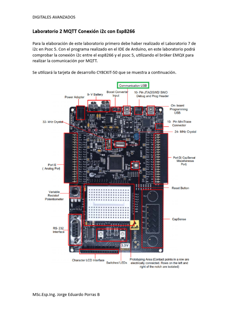 Conexión i2c con Esp8266 con Psoc 5 | PDF | Ingeniería Informática | Informática