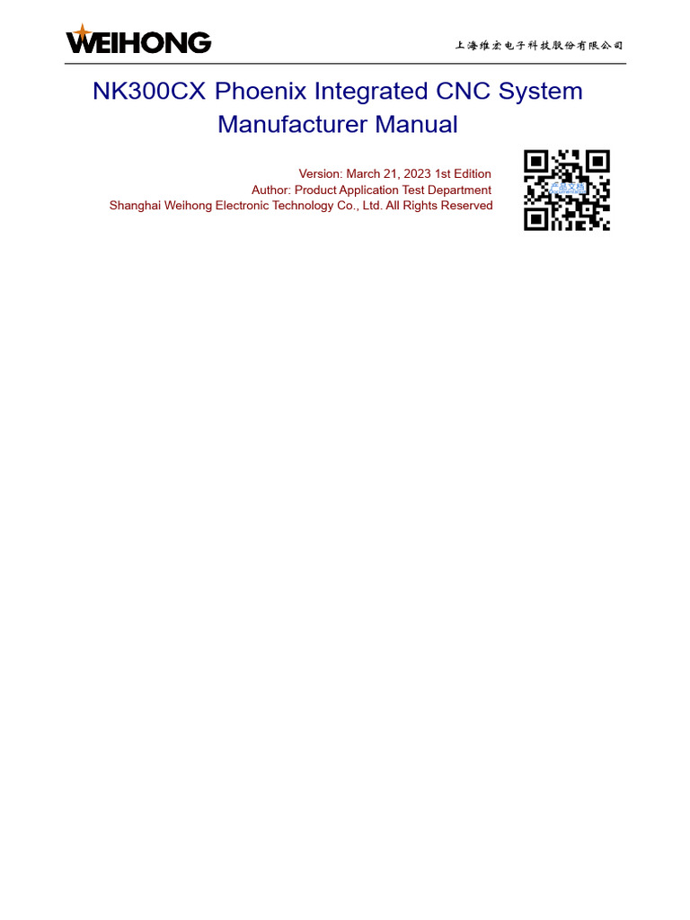 1 - NK300CX-Phoenix Integrated CNC System Manufacturer Manual-R1 | PDF ...