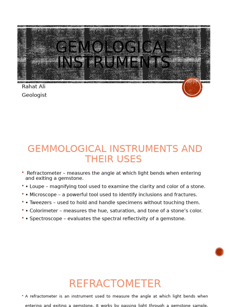 Gemological Instruments | PDF | Spectroscopy | Spectral Line