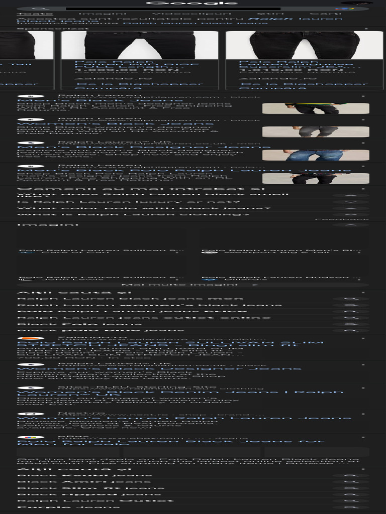 Raloh Lauren Black Jeans - Căutare Google | PDF | Jeans | Retail ...