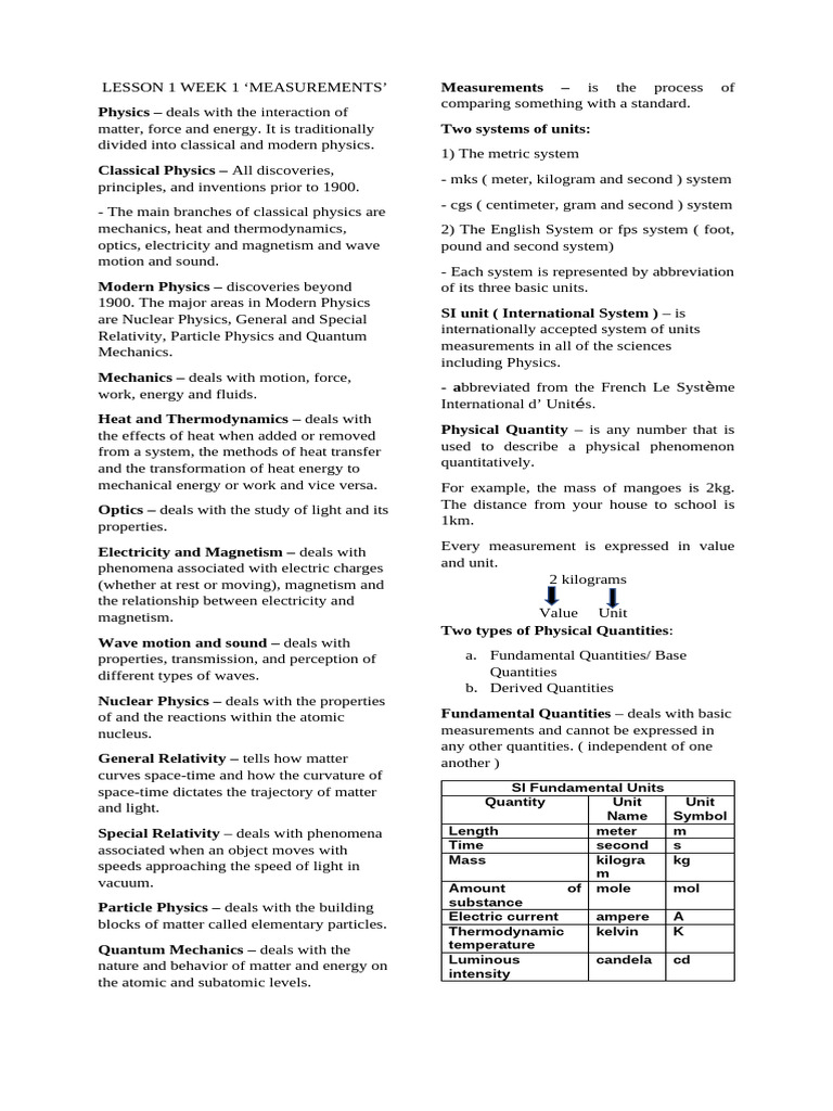 Chapter 1 Gen Phys 1 | PDF | Significant Figures | Physics