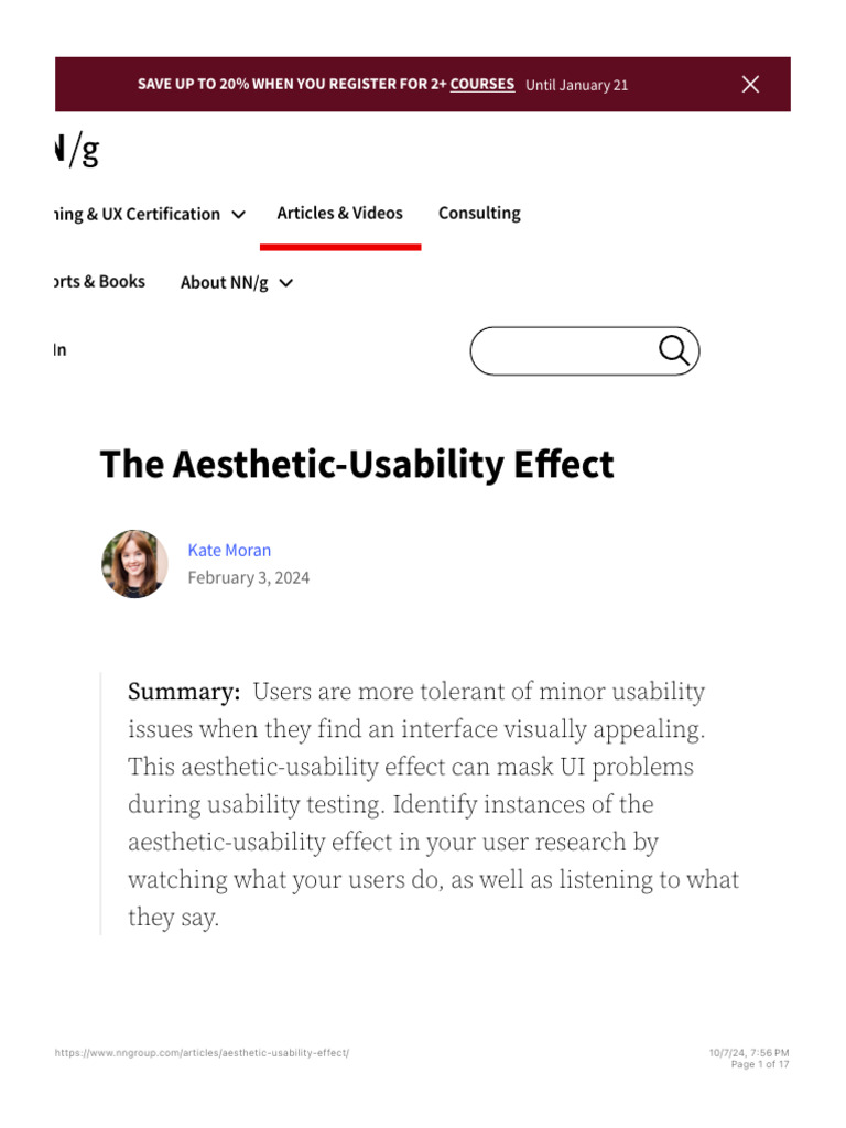 The Aesthetic-Usability Effect | PDF | Usability | Human Communication