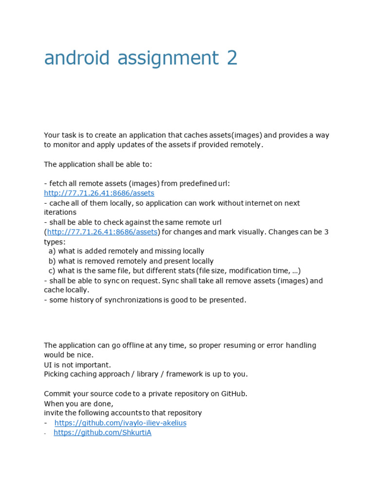 android assignment 2 | PDF