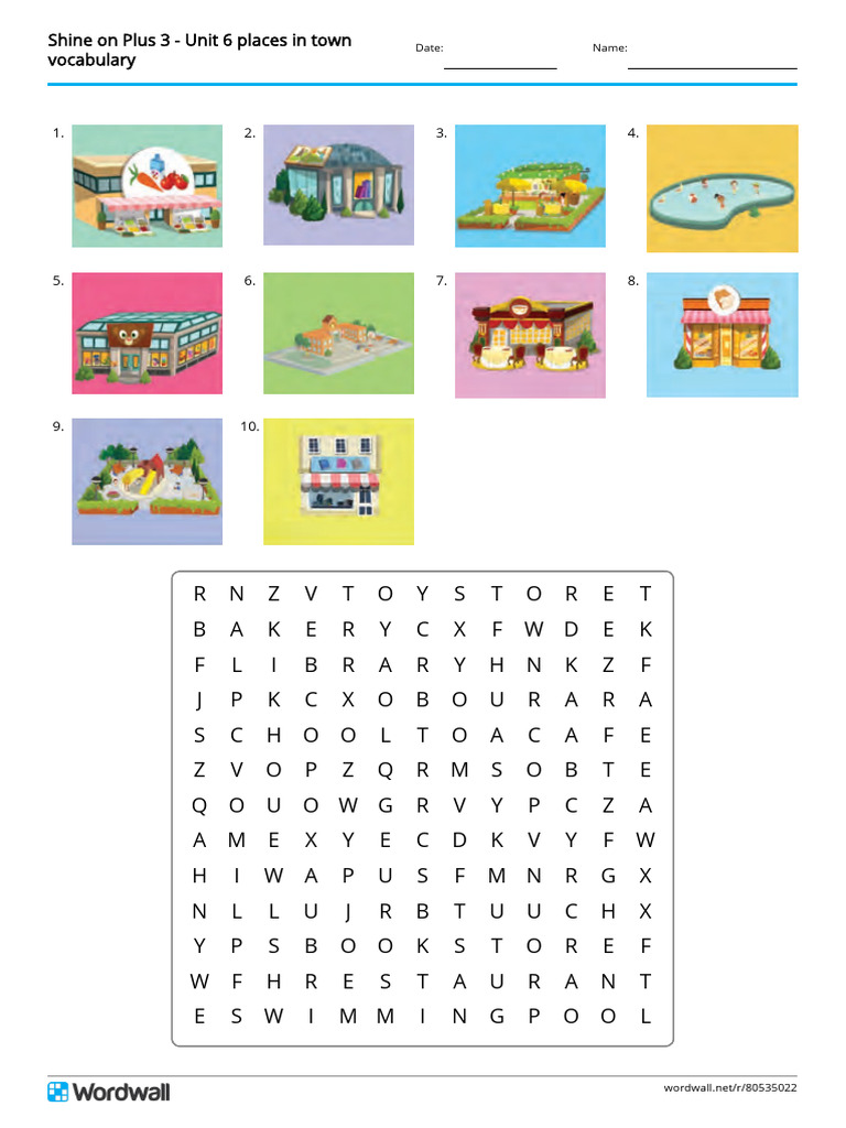 Shine On 3 Unit 6: Places in Town | PDF