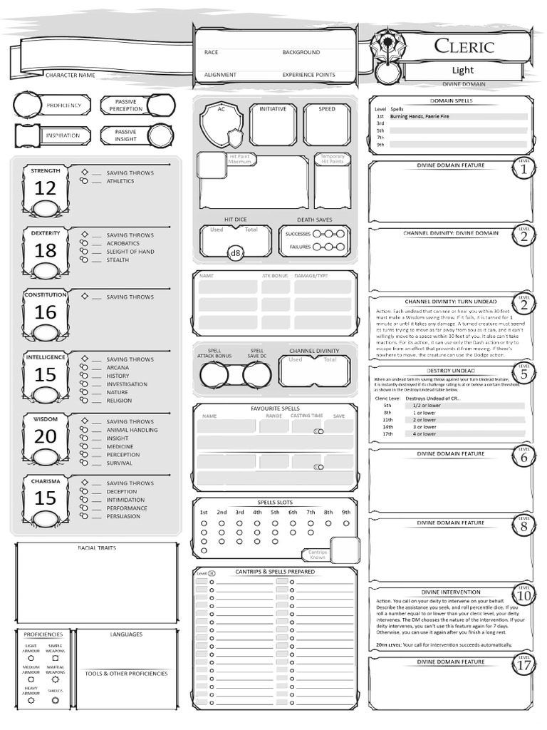 Light Cleric | PDF