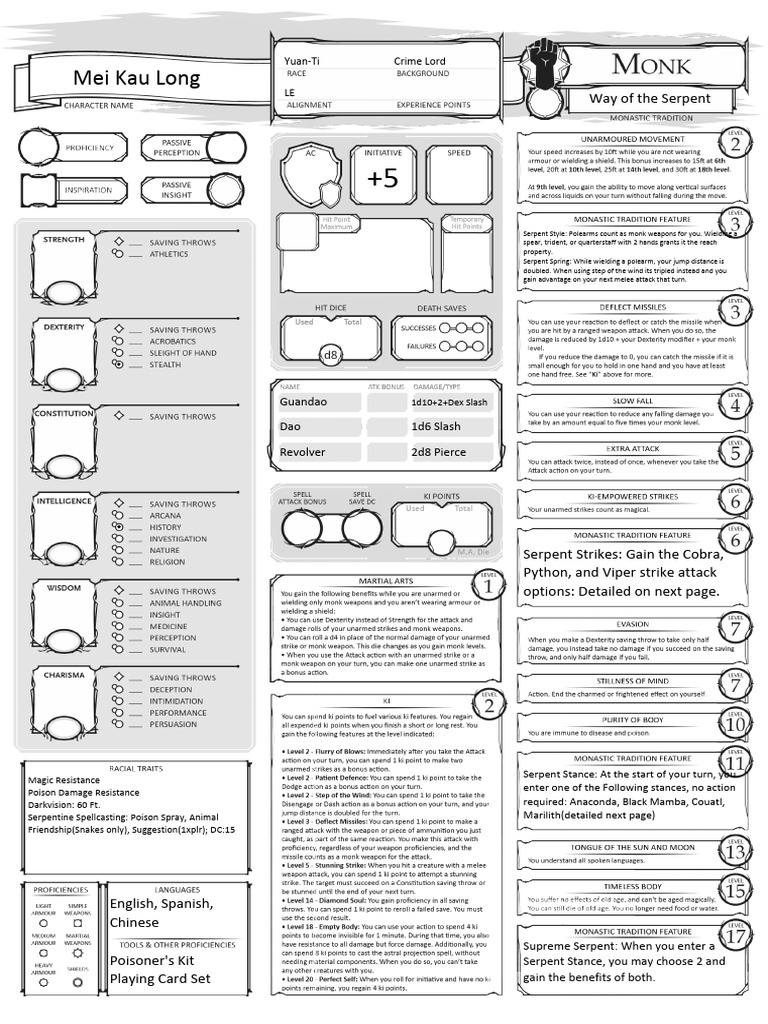 mei Sheet | PDF | Snake