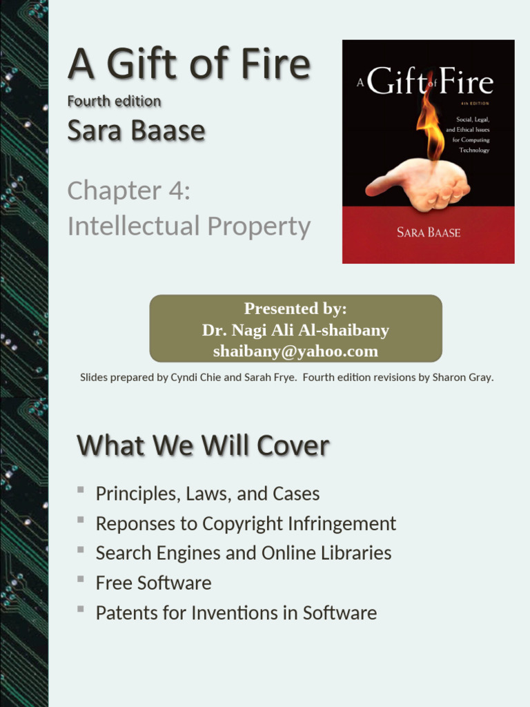 A Gift of Fire - Baase - Ch4 | PDF | Digital Millennium Copyright Act ...