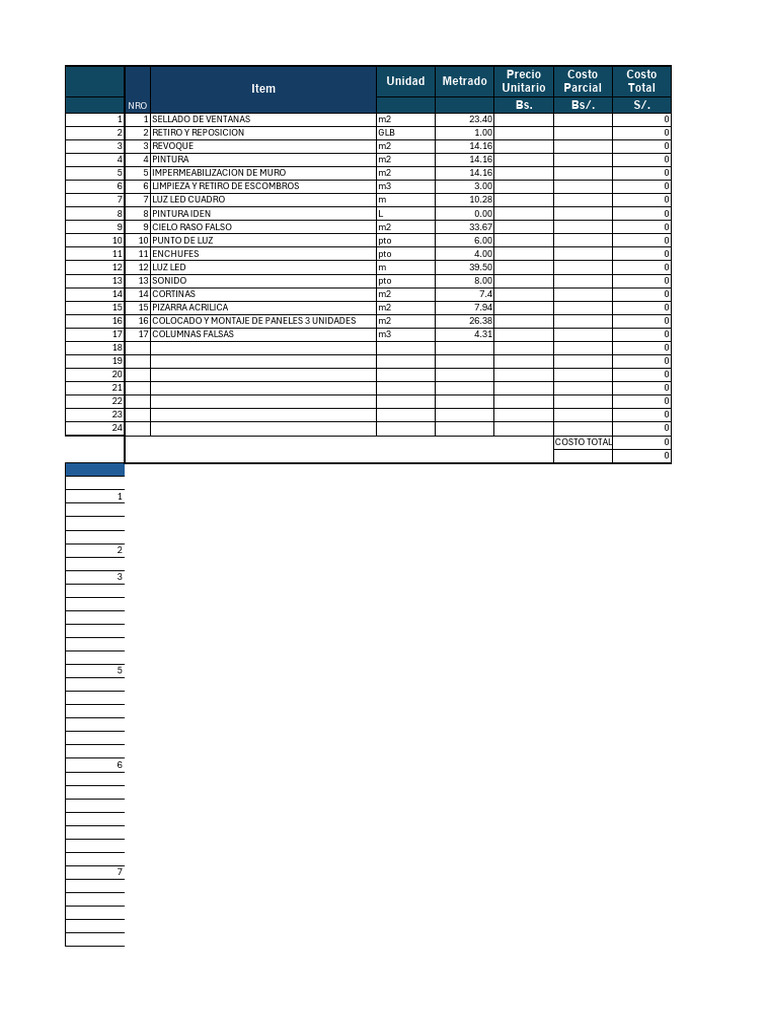 Lista de Items | PDF