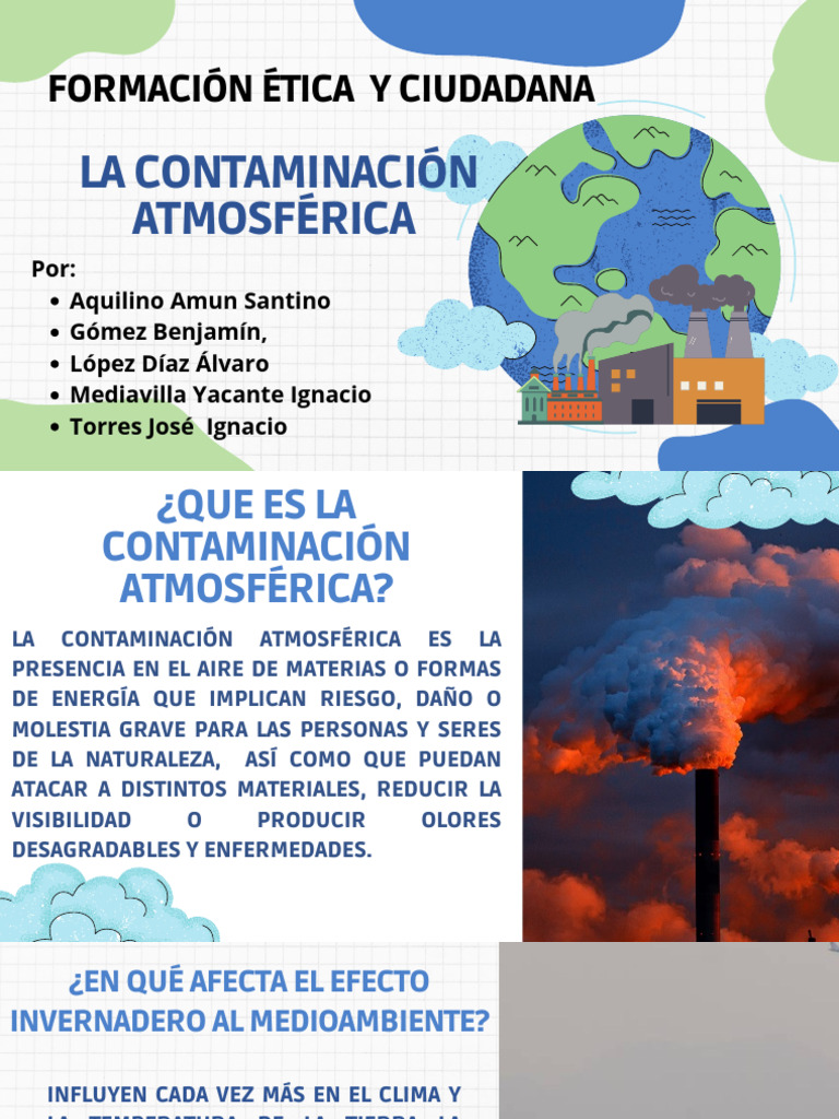 La Contaminación Atmosférica | PDF | Contaminación | La contaminación del aire