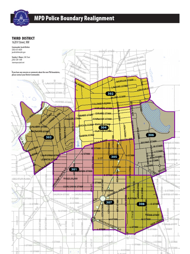 MPD Police Boundary Realignment: Third District | PDF