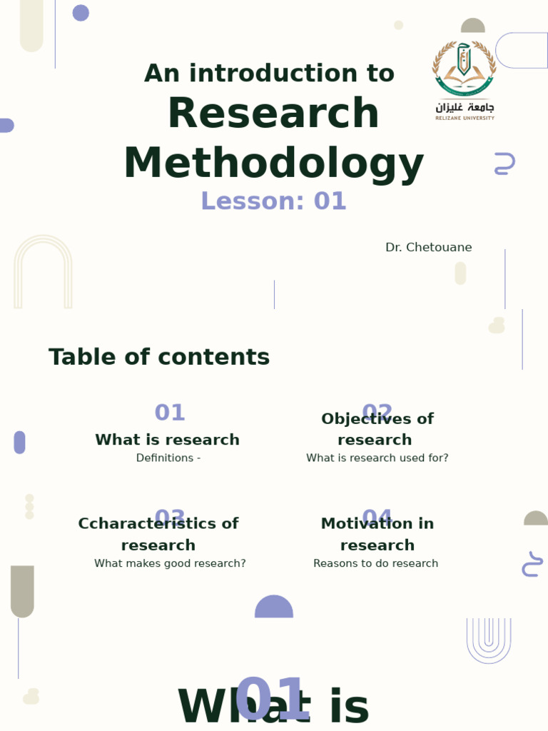 Methodology Lesson 1 Introduction To Research Methodology | PDF ...